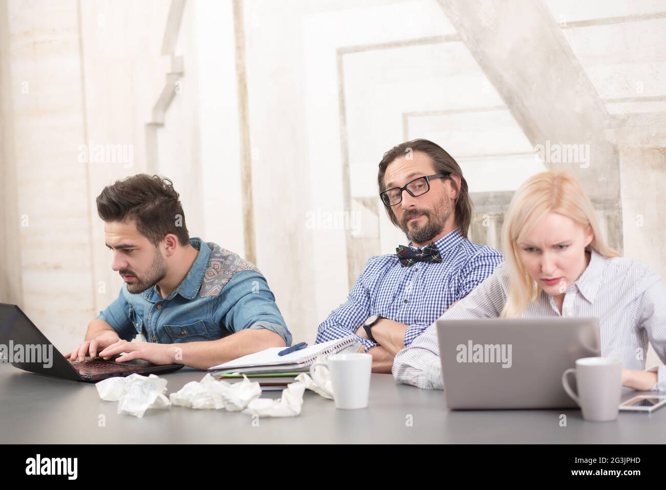 Coworking of businessteam Stock Photo - Alamy