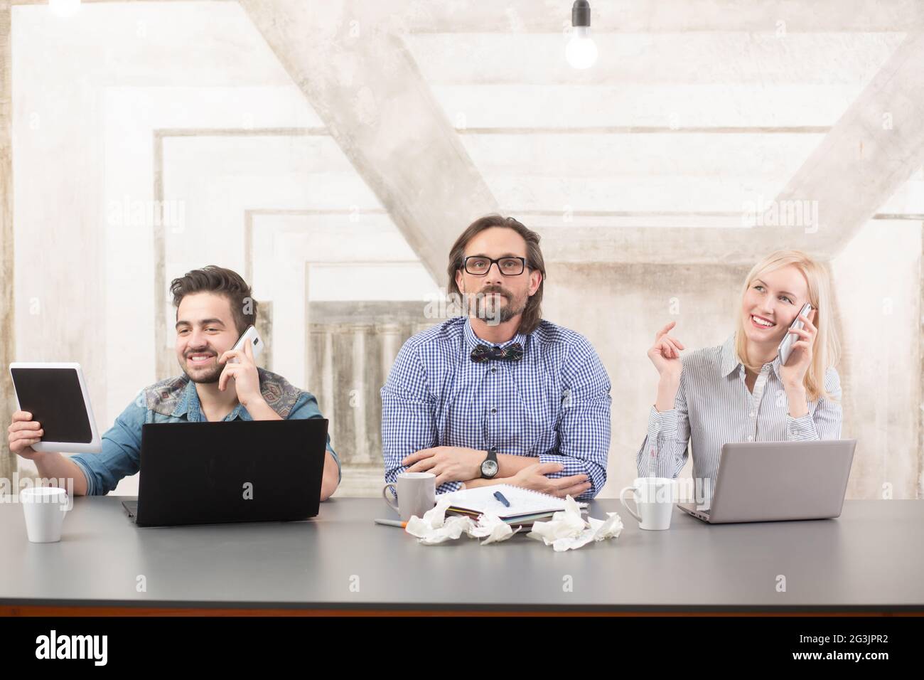 Coworking of businessteam Stock Photo - Alamy