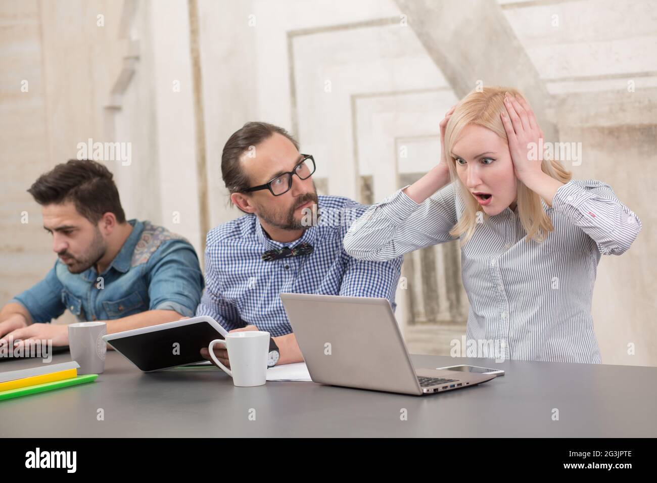 Coworking of businessteam Stock Photo - Alamy