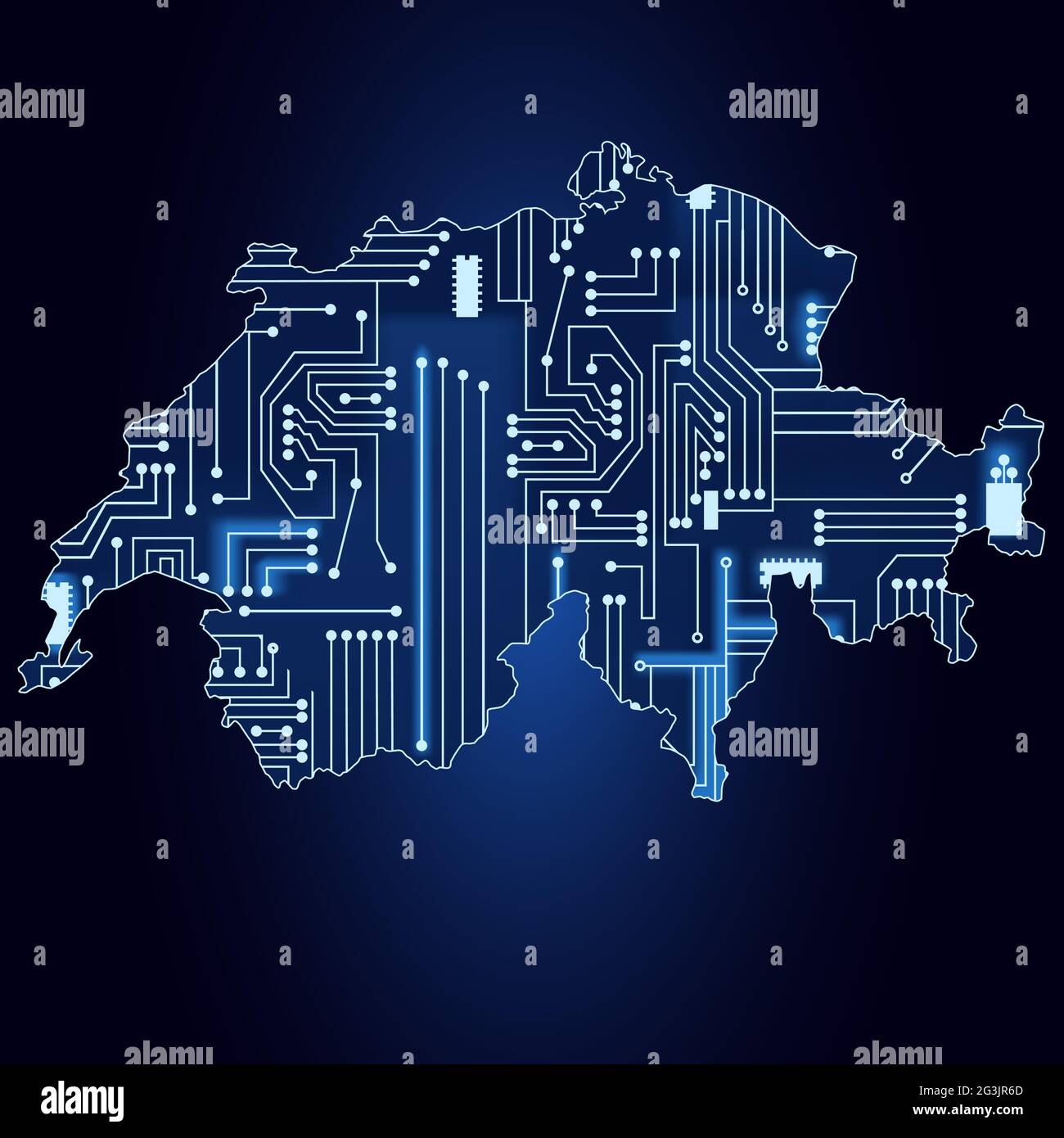 Integrated circuit map Stock Vector Images - Alamy