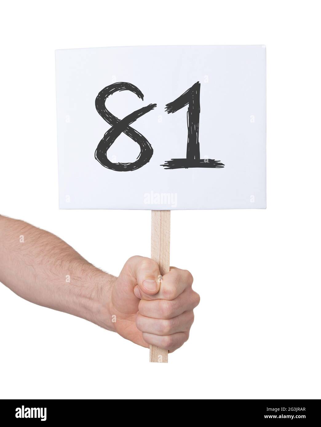 Sign with a number, 81 Stock Photo - Alamy