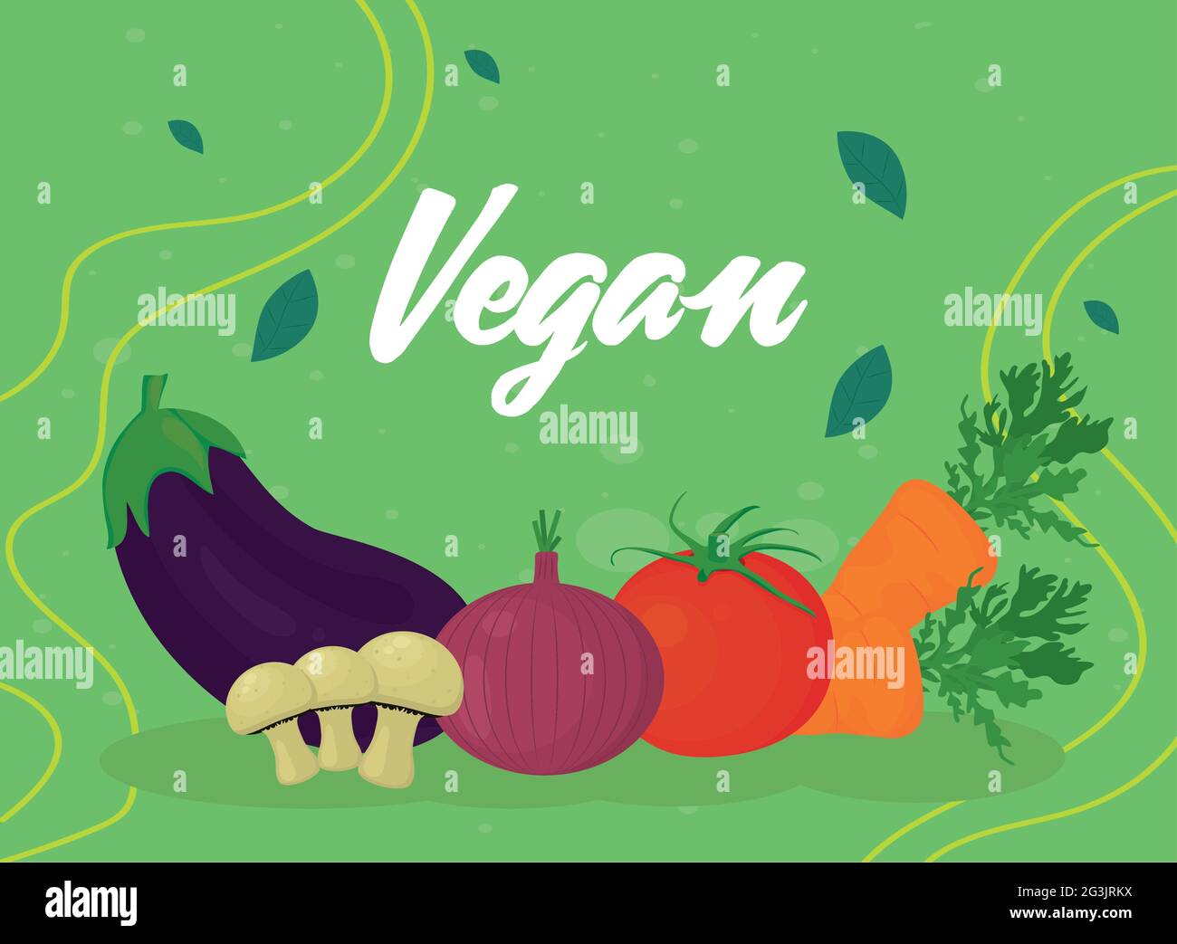 vegan lettering with vegetarian food Stock Vector Image & Art - Alamy