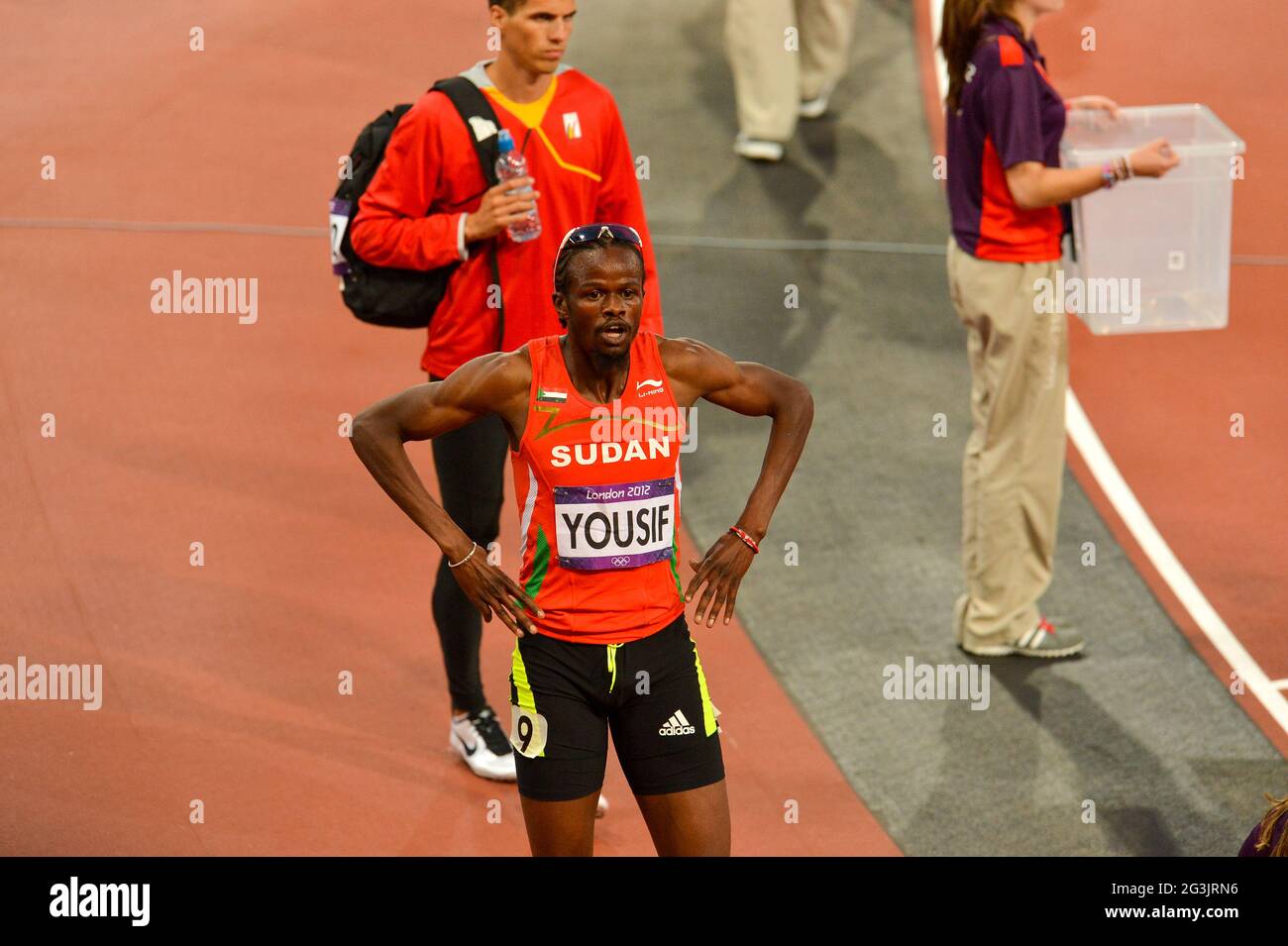 LONDON, ENGLAND - AUGUST 5, Hashin Yousif of Sudan during the evening ...
