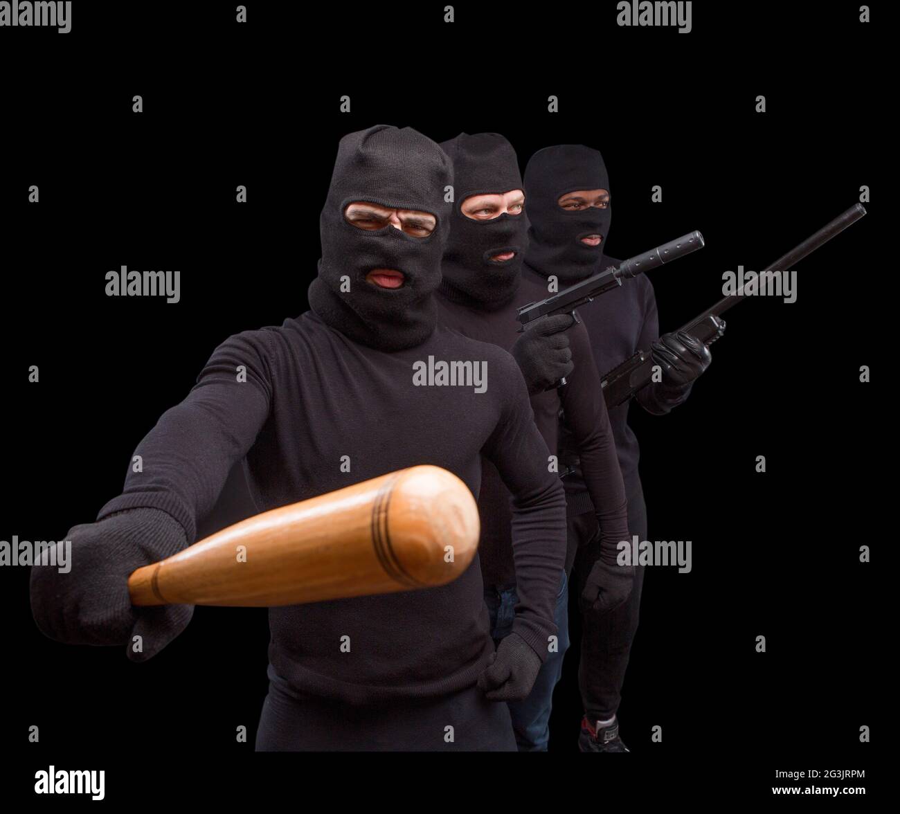 Thieves in masks Stock Photo - Alamy