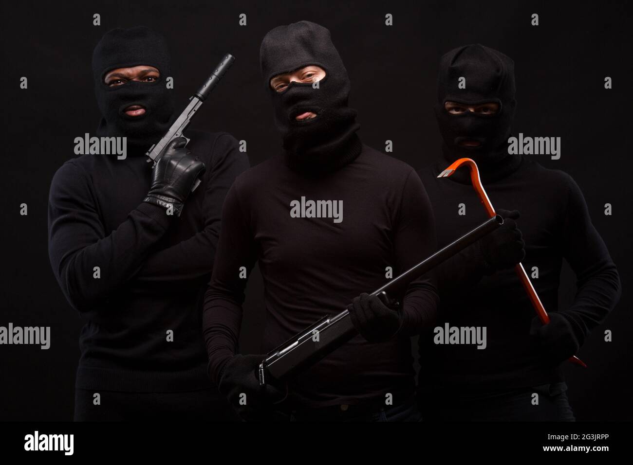 Robbers with rifle Stock Photo - Alamy