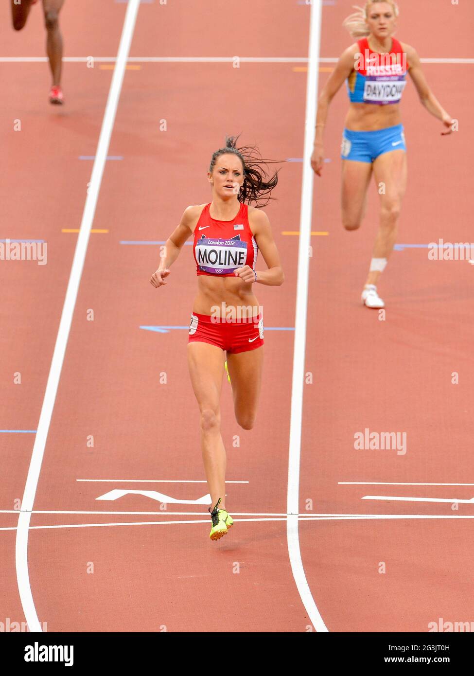 LONDON, ENGLAND - AUGUST 5, Georganne Moline of the United States in ...