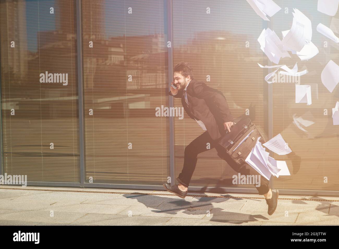 Successful businessman running on hi-res stock photography and images ...