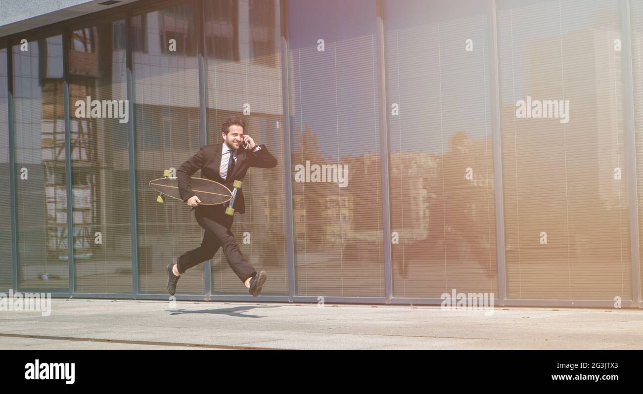 Man running street hurry hi-res stock photography and images - Alamy