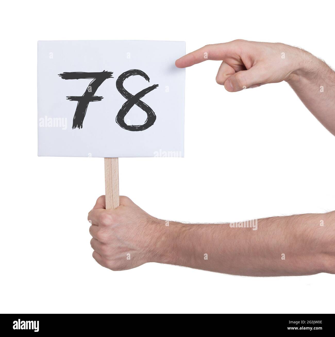 Sign with a number, 78 Stock Photo - Alamy