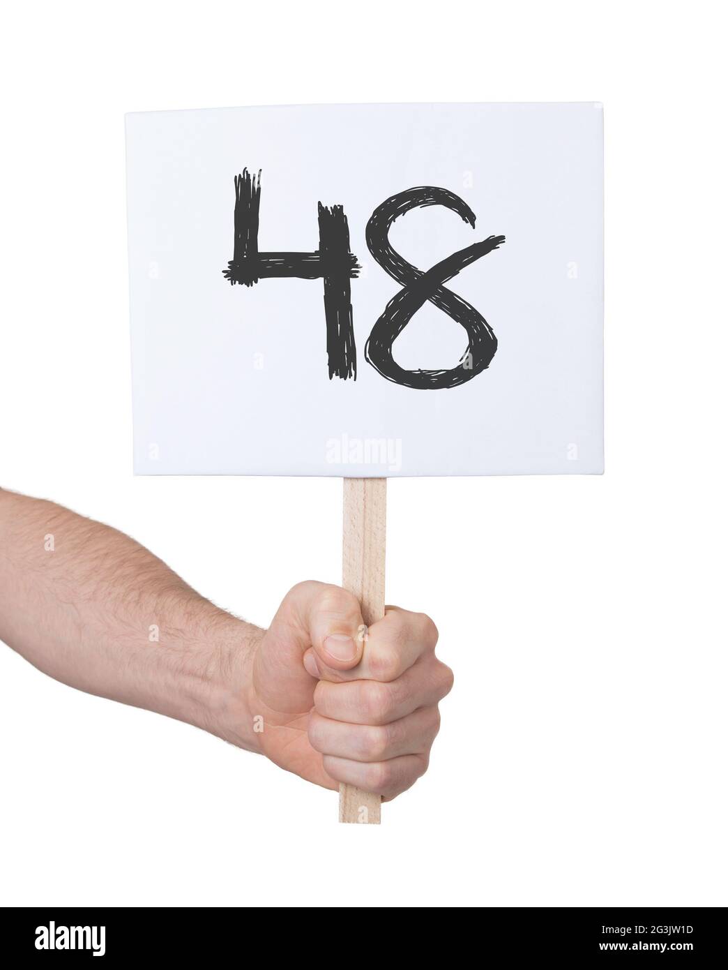 Sign with a number, 48 Stock Photo - Alamy