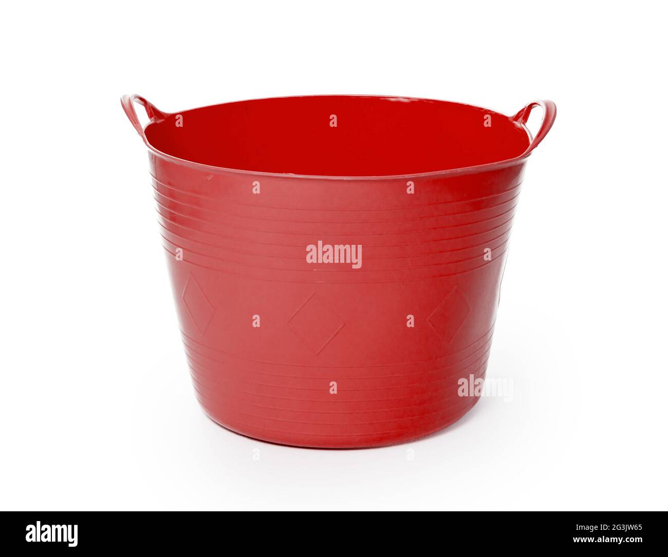 Red color plastic basket Stock Photo - Alamy