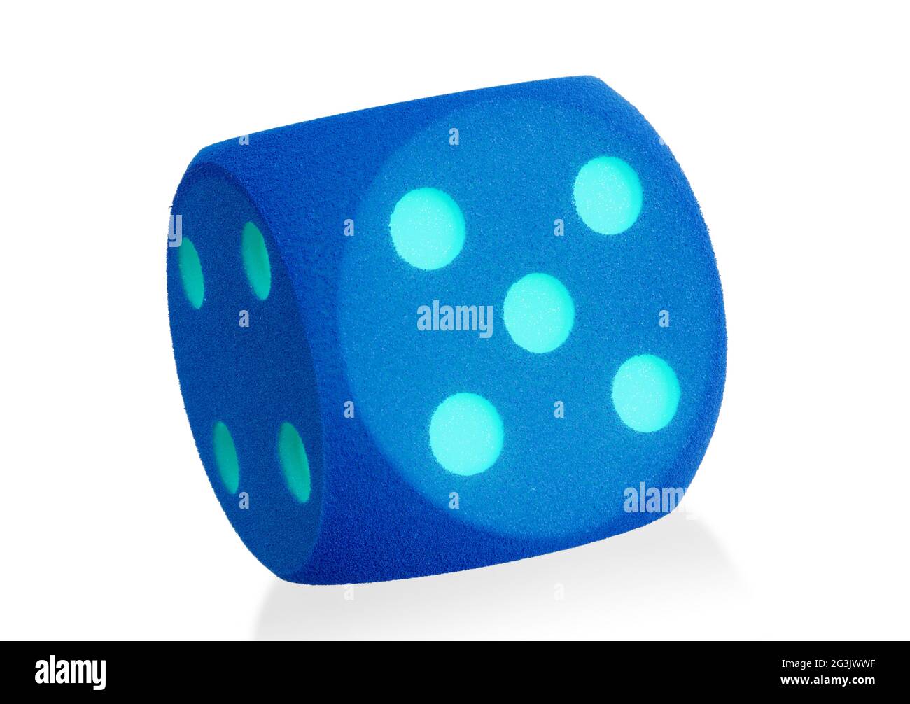 Large blue foam die isolated - 5 Stock Photo - Alamy