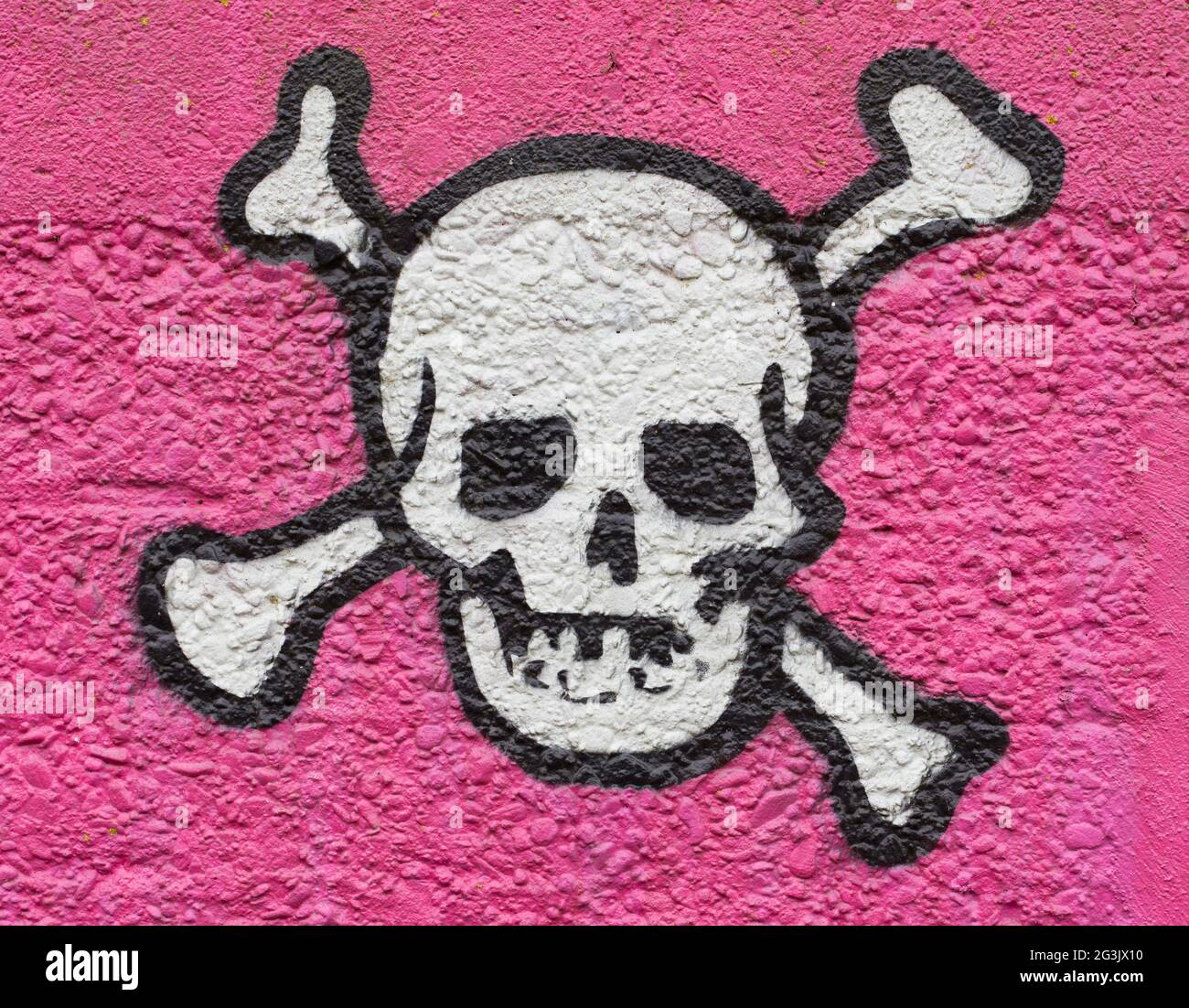 Simple black an white skull Stock Photo - Alamy