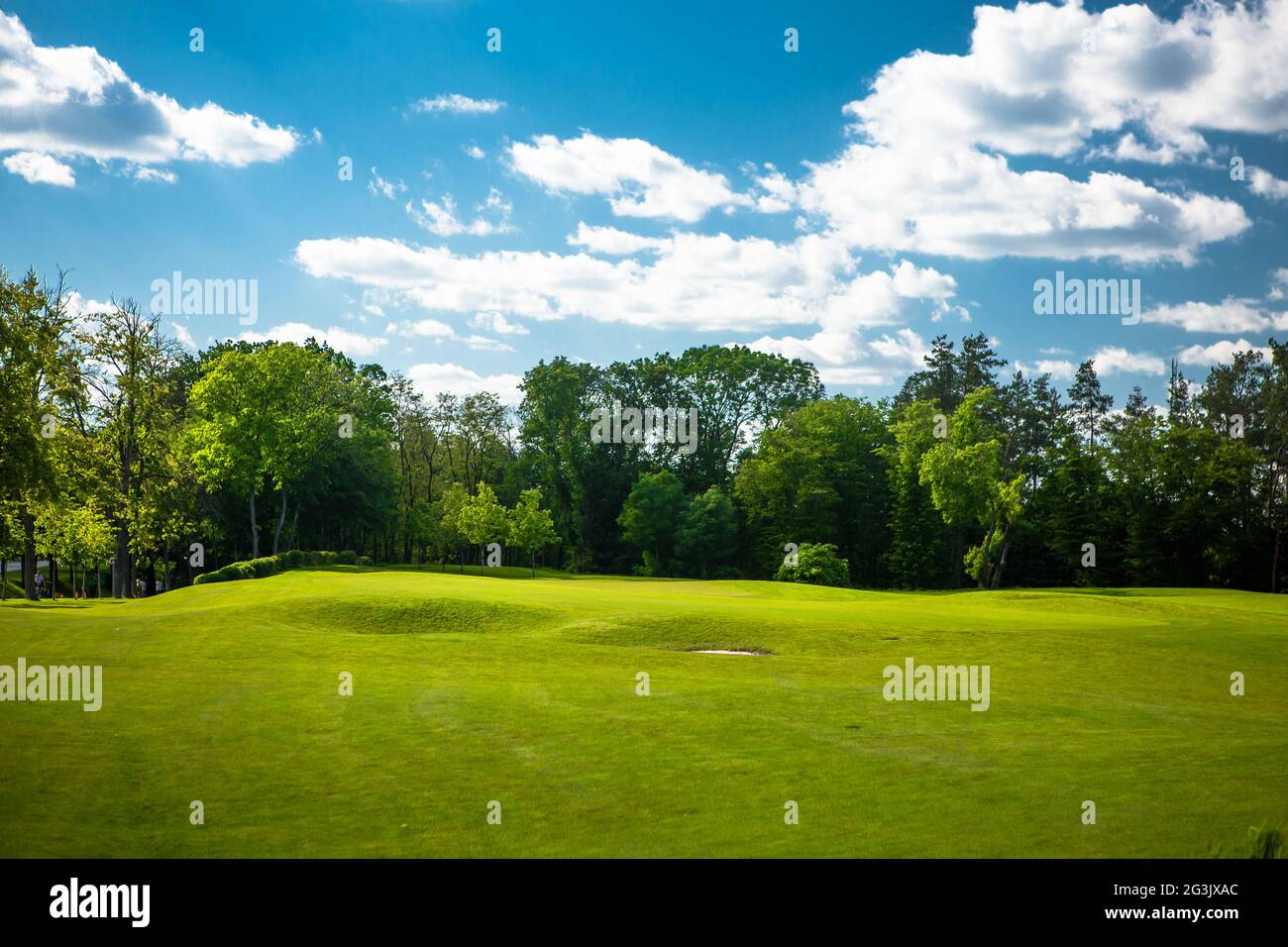 Golf course landscape Stock Photo - Alamy