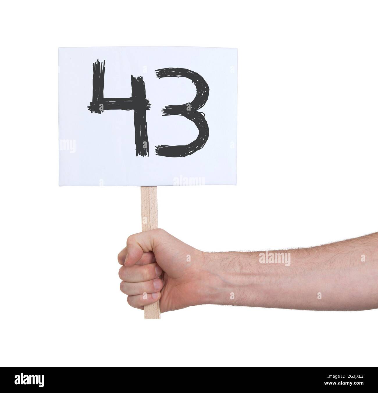 Sign with a number, 43 Stock Photo - Alamy