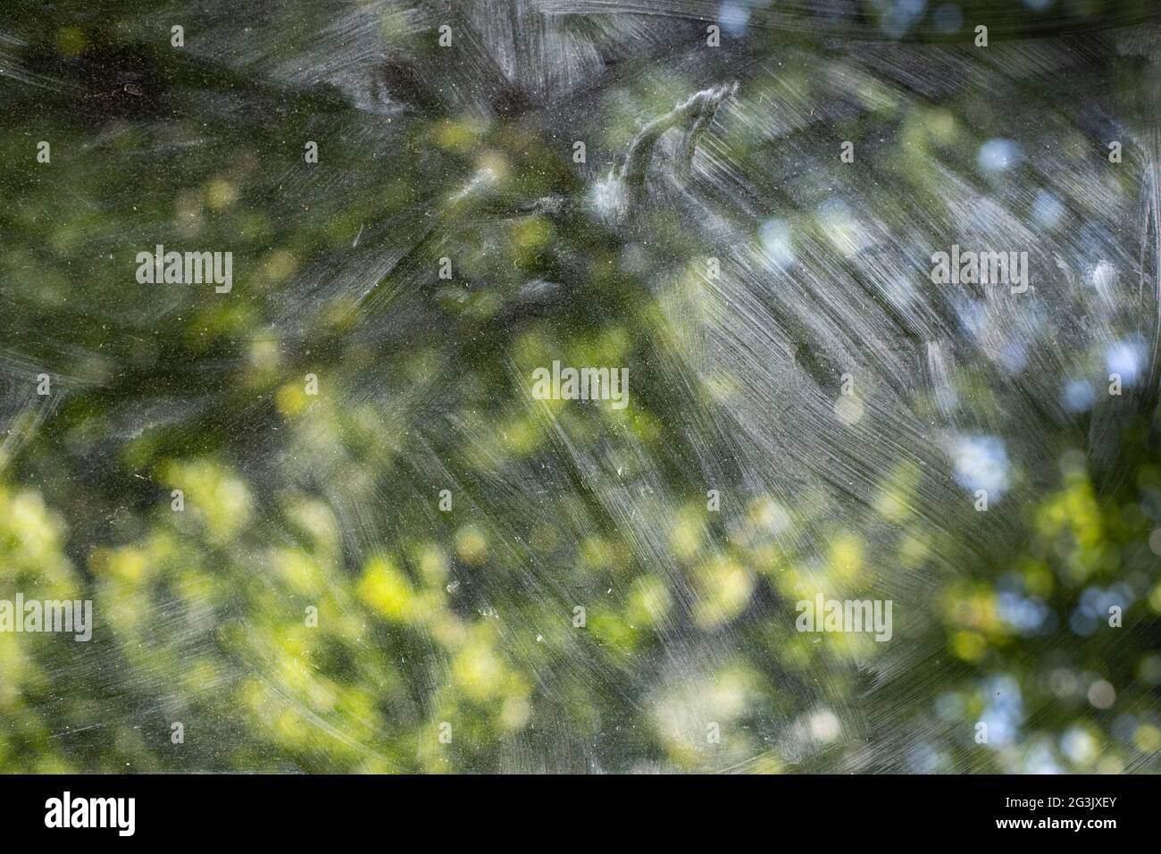 Dirty glass. Washing the window. The transparent glass is covered with ...