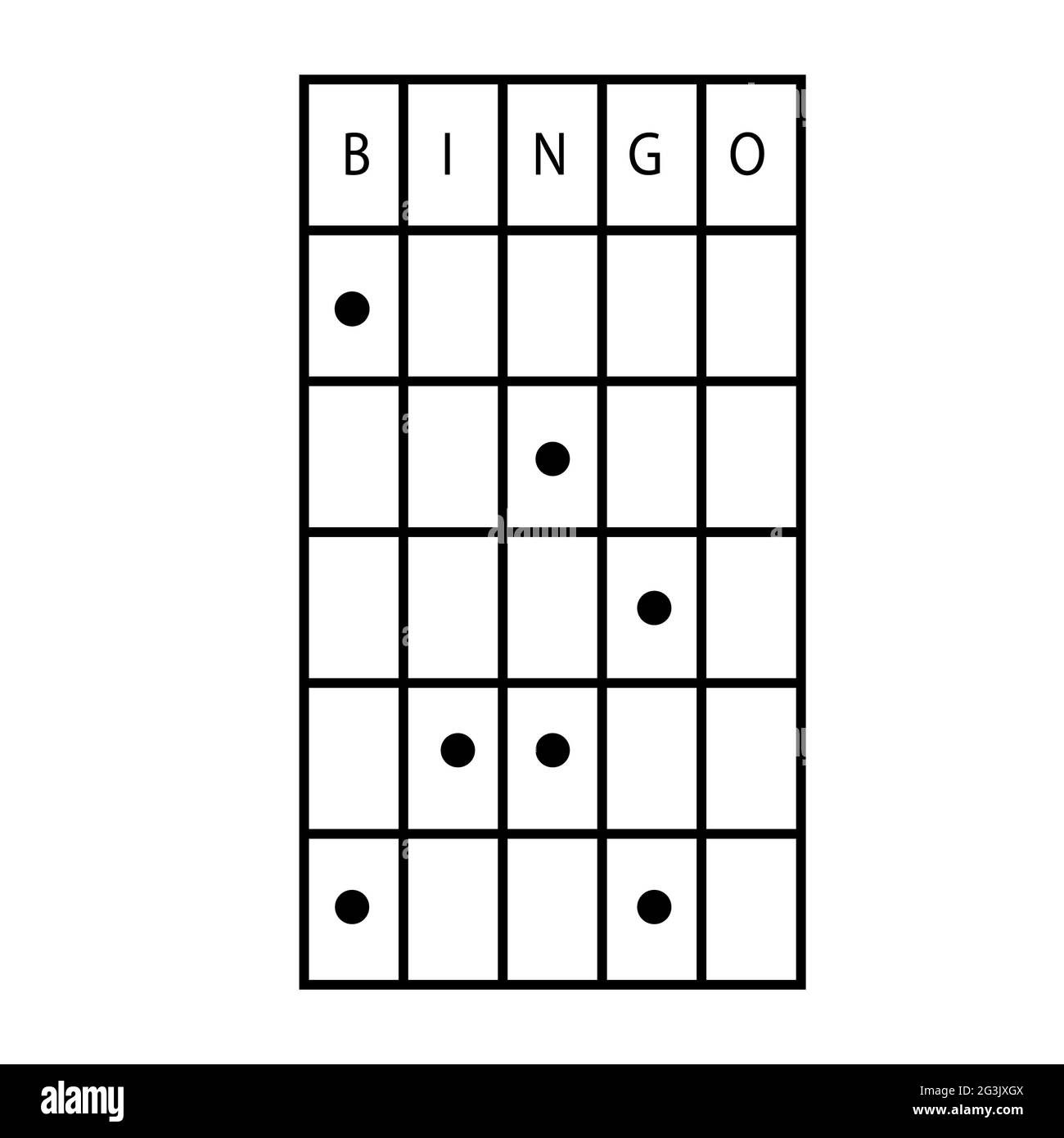 White bingo icon isolated on Cut Out Stock Images & Pictures - Alamy