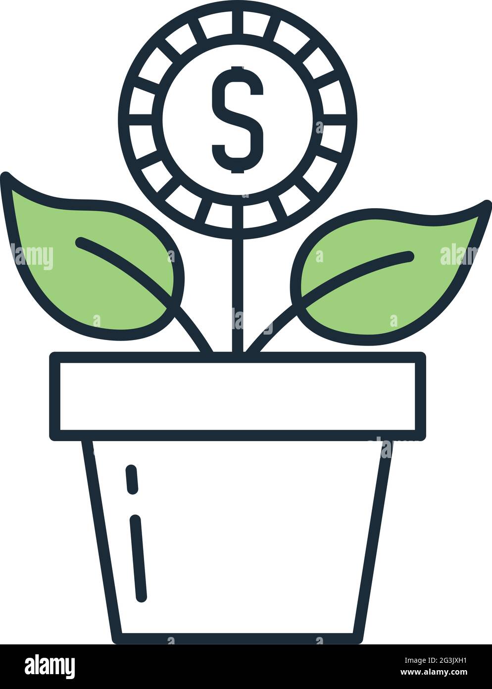 coin plant on white background Stock Vector Image & Art - Alamy