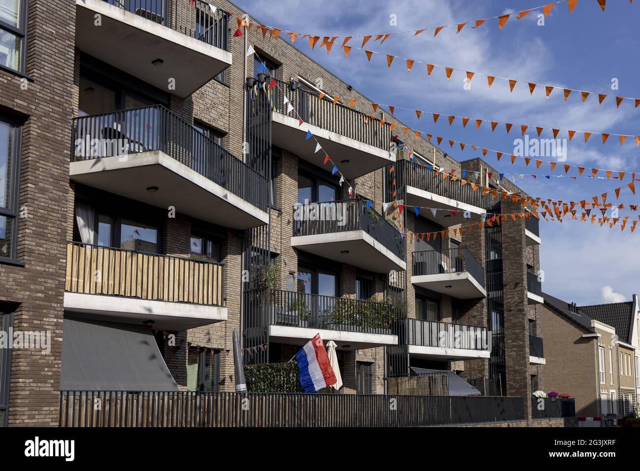ZUTPHEN, NETHERLANDS - Jun 11, 2021: Exterior facades with street ...