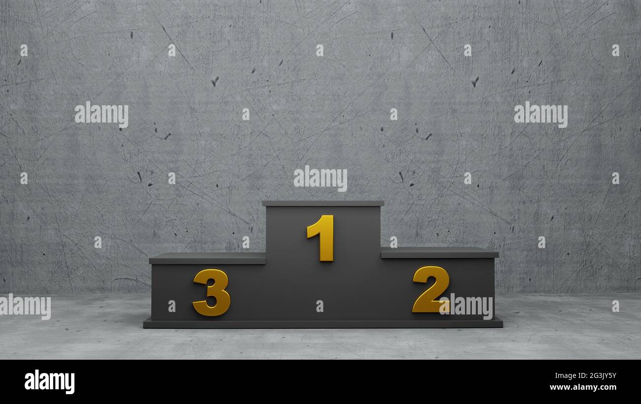 Podium gold silver bronze blank hi-res stock photography and images - Alamy