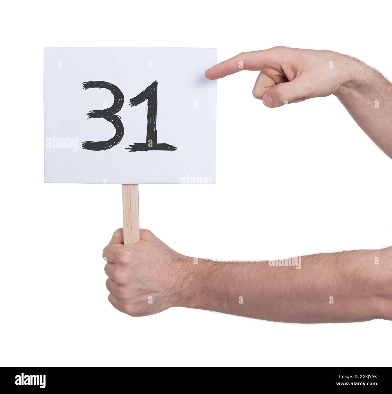 Sign with a number, 31 Stock Photo - Alamy