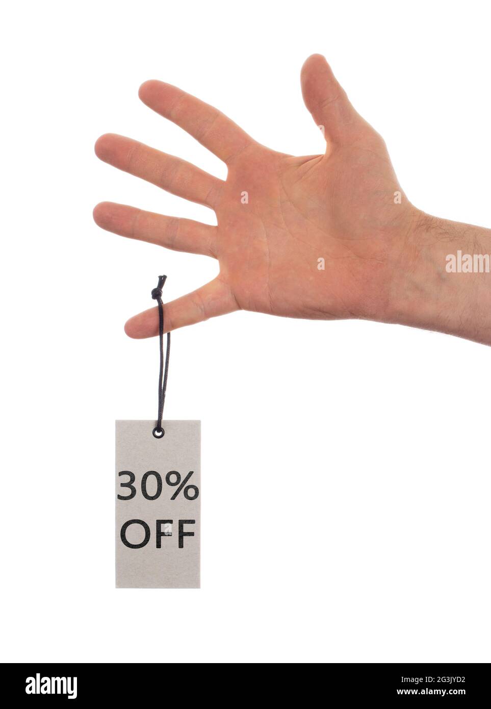 Tag tied with string, price tag Stock Photo - Alamy