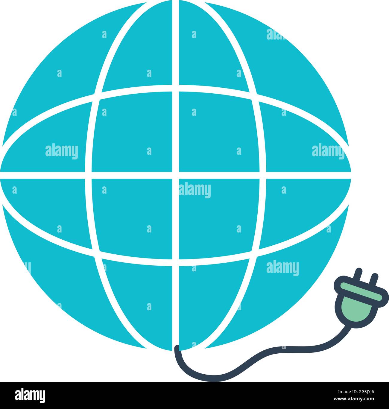 global sphere with plug design Stock Vector Image & Art - Alamy