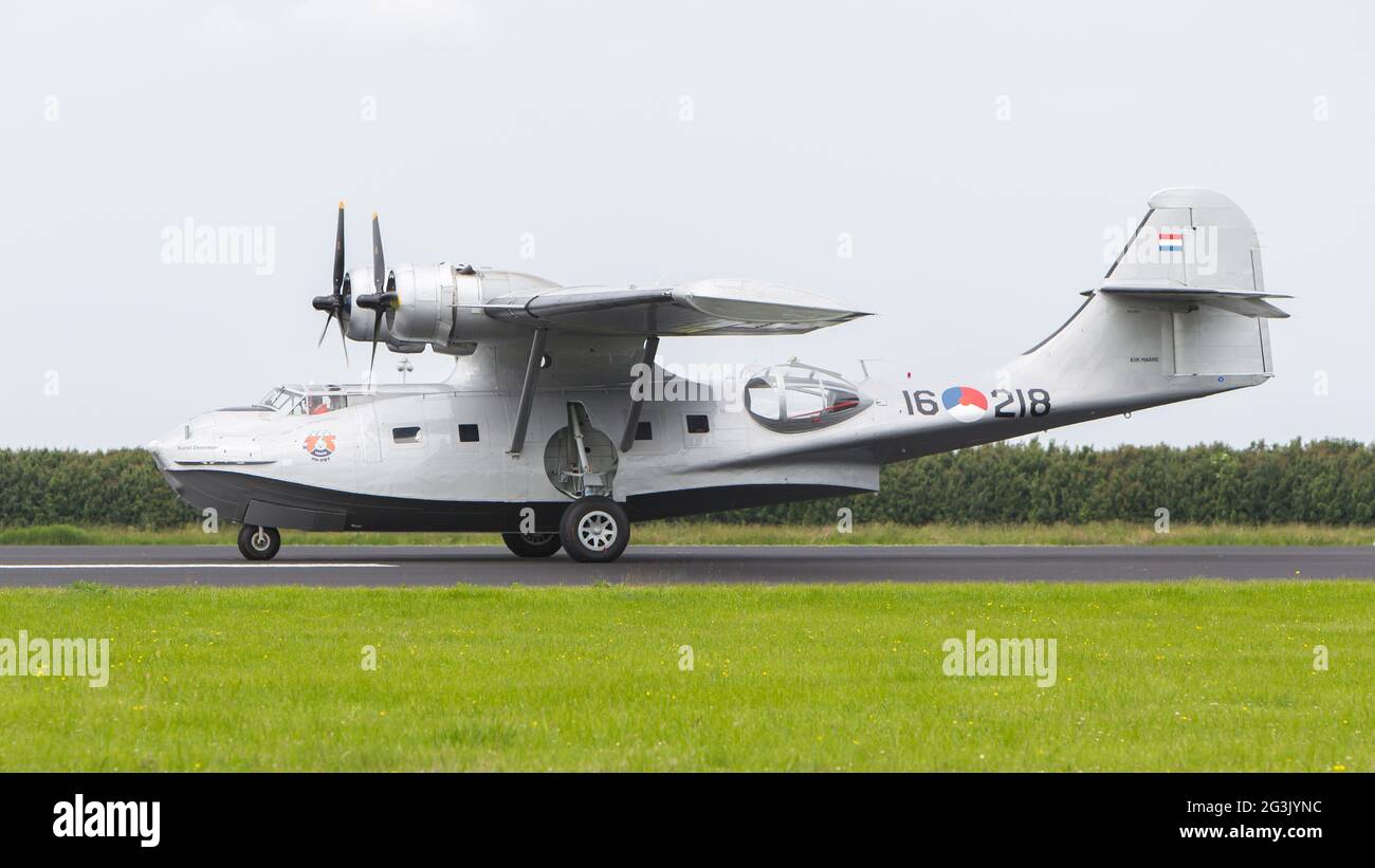 LEEUWARDEN, NETHERLANDS - JUNE 10: Consolidated PBY Catalina in Dutch ...