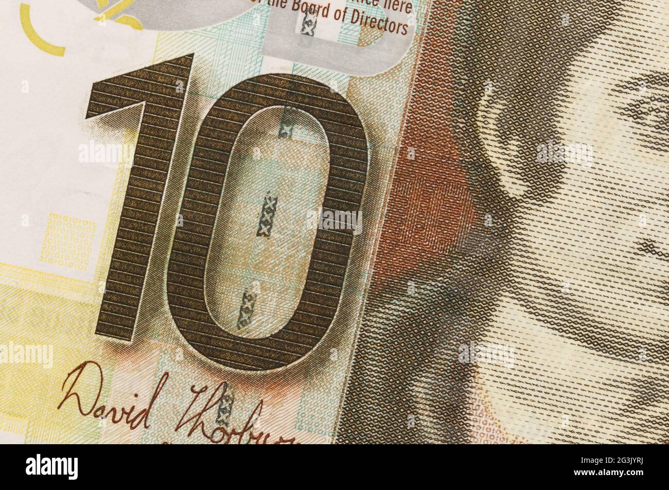 Scottish Banknote, 10 pounds Stock Photo - Alamy
