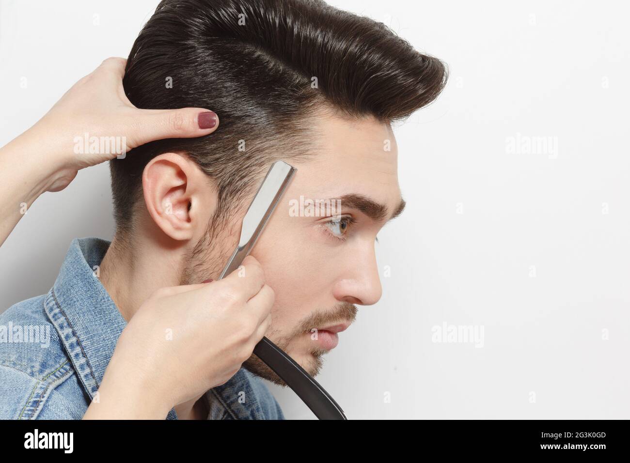 Haircut design hi-res stock photography and images - Alamy