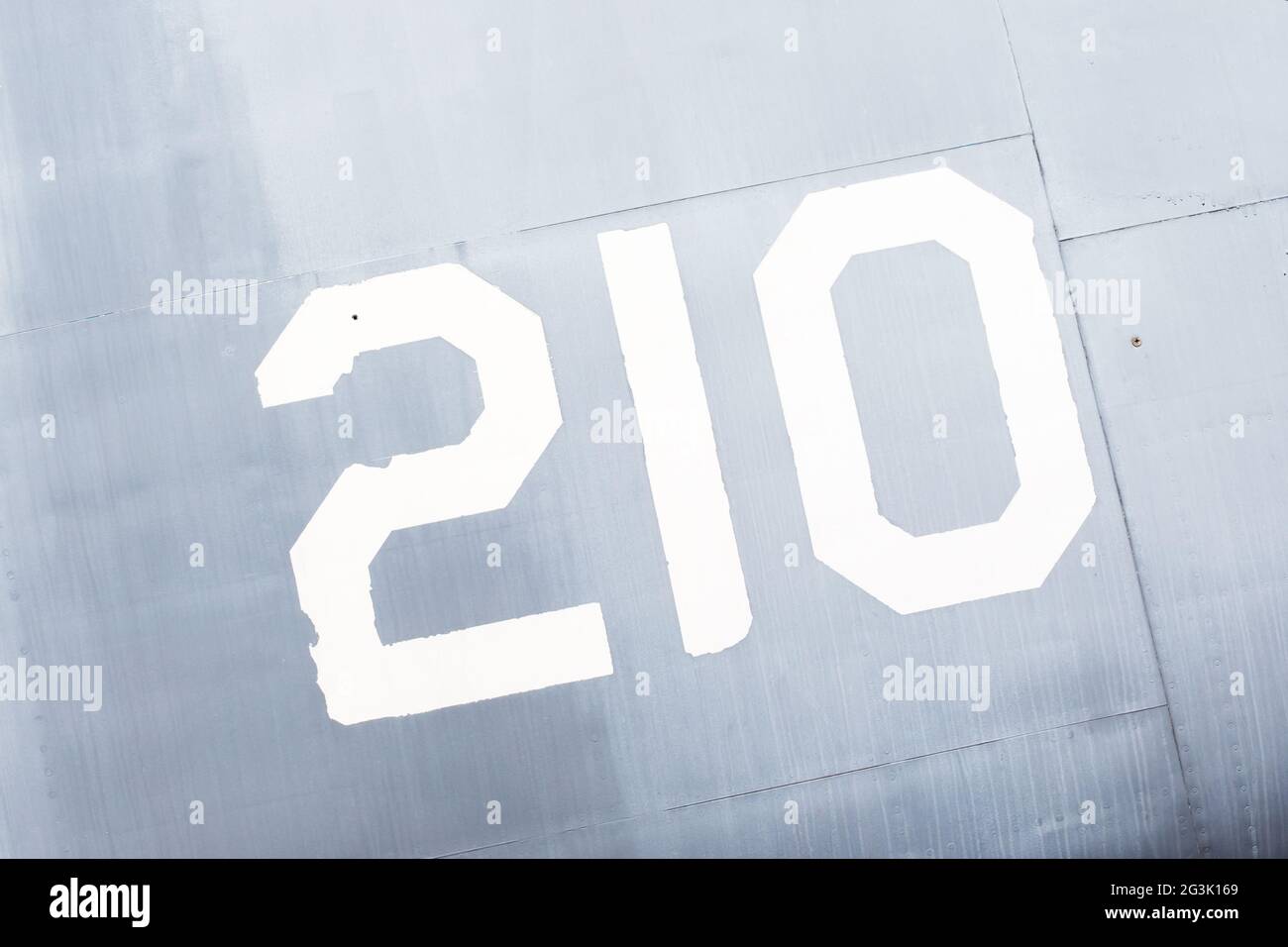 Painted number on an old war plane Stock Photo - Alamy