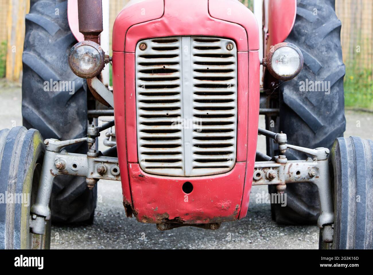 Old tractor face Stock Photo - Alamy