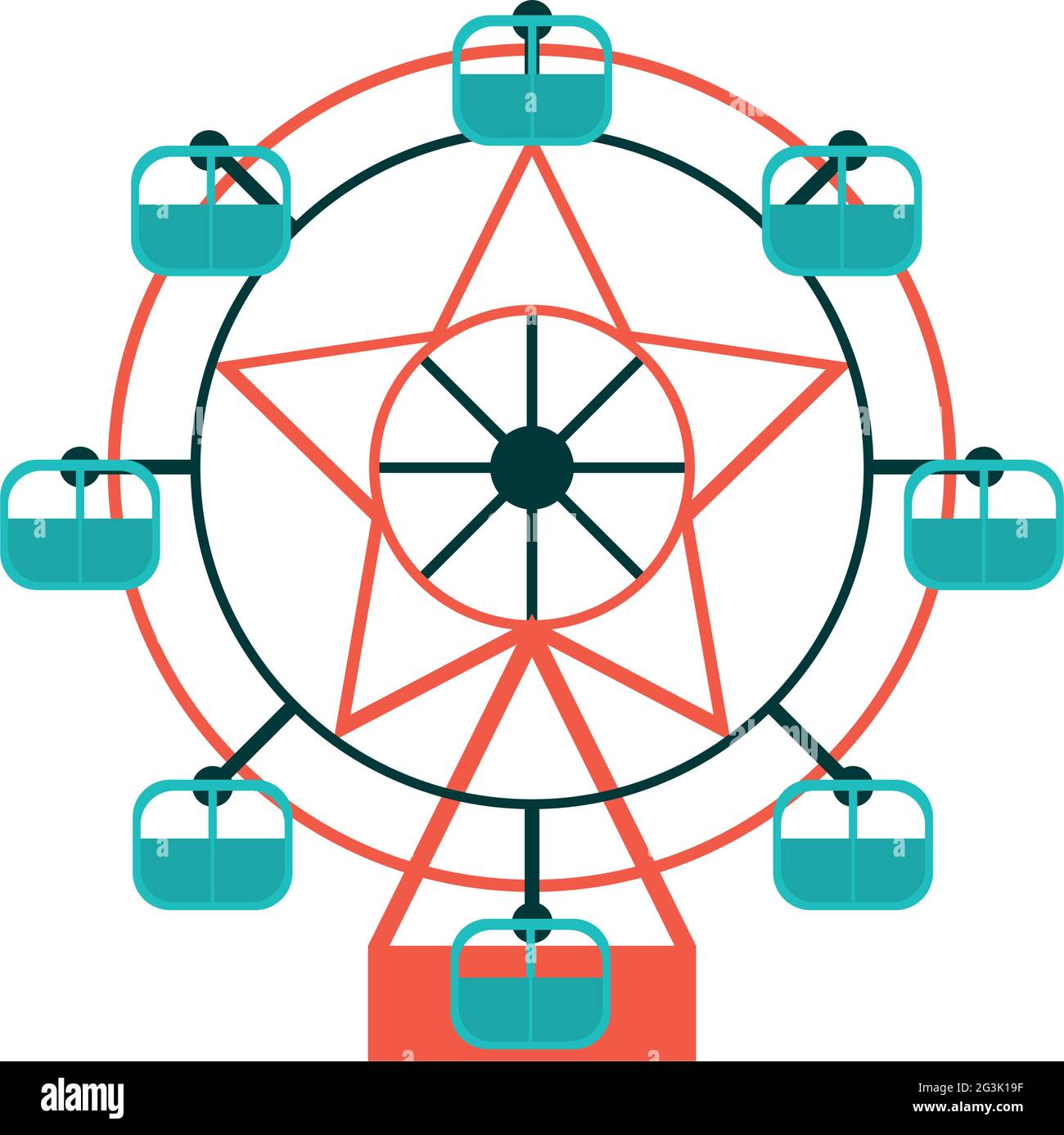 Fairground ferris wheel on Stock Vector Images - Alamy