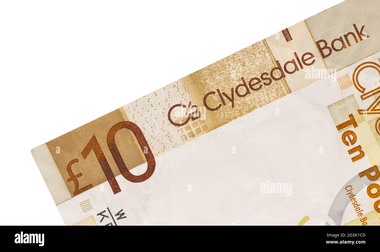 Scottish Banknote, 10 pounds Stock Photo - Alamy