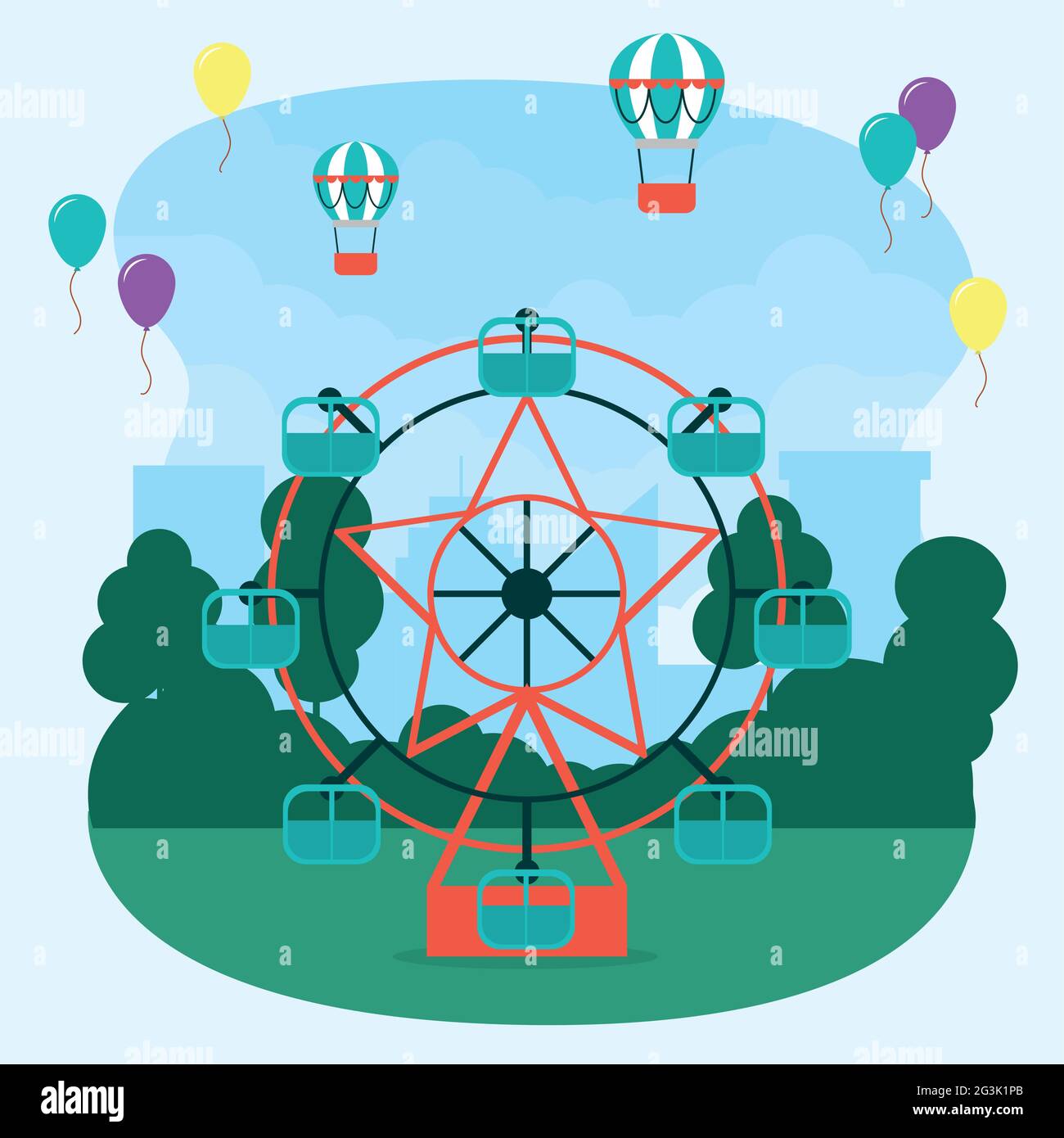carnival ferris wheel illustration design Stock Vector Image & Art - Alamy