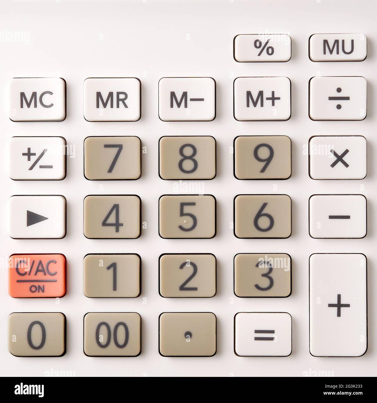 closeup on calculator keypad, top view, square format Stock Photo - Alamy