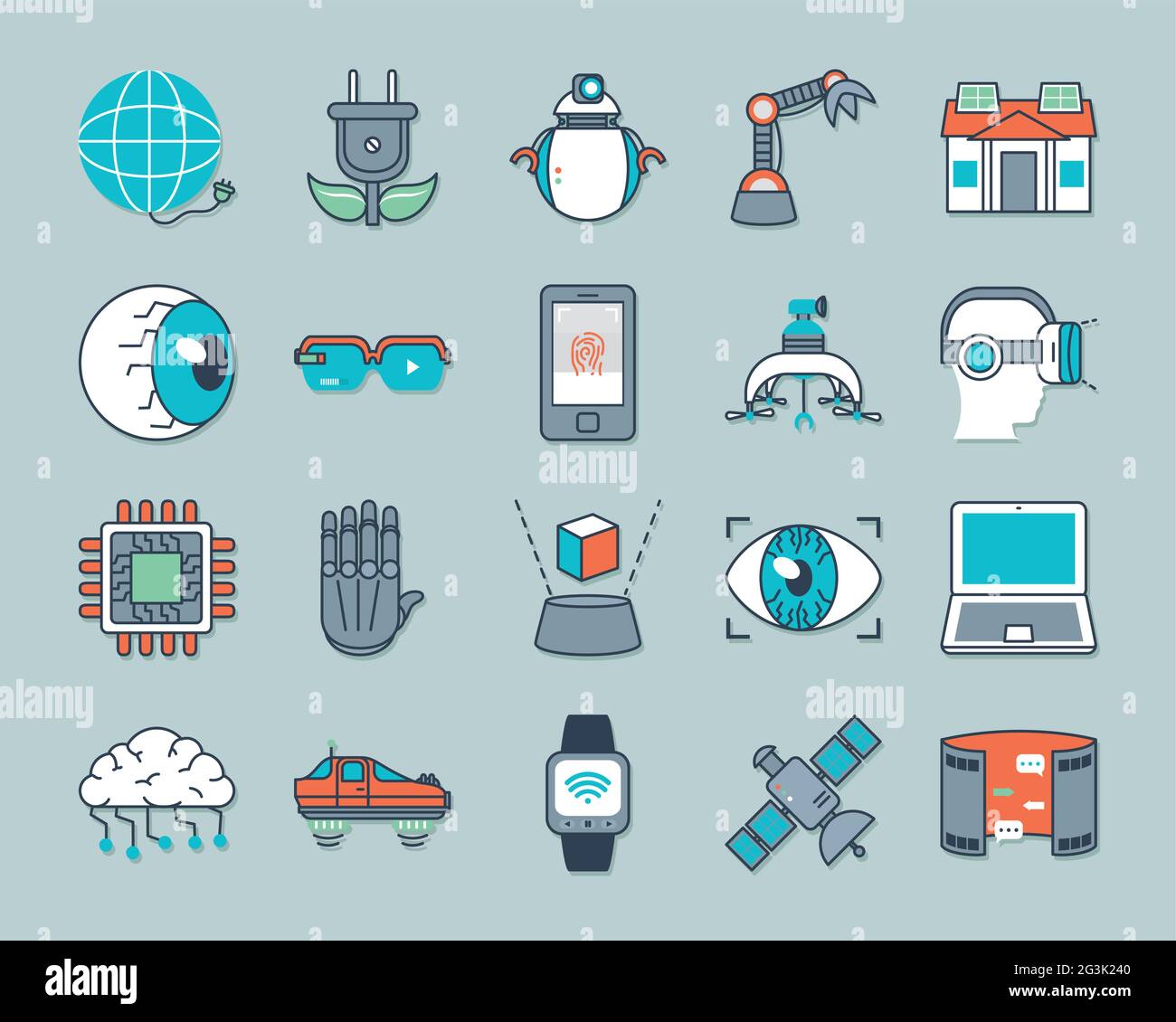 future technology icon set design Stock Vector Image & Art - Alamy