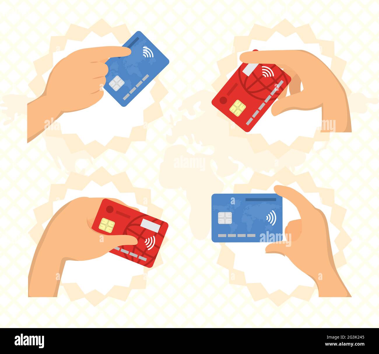 Contactless credit cards Stock Vector Images - Alamy