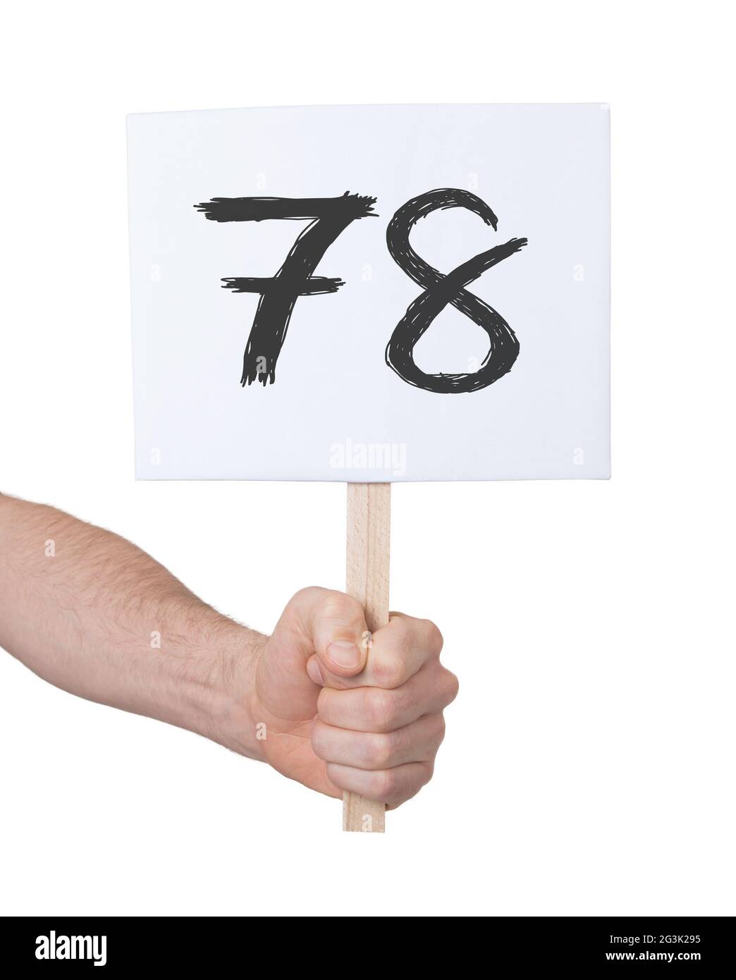 Sign with a number, 78 Stock Photo - Alamy