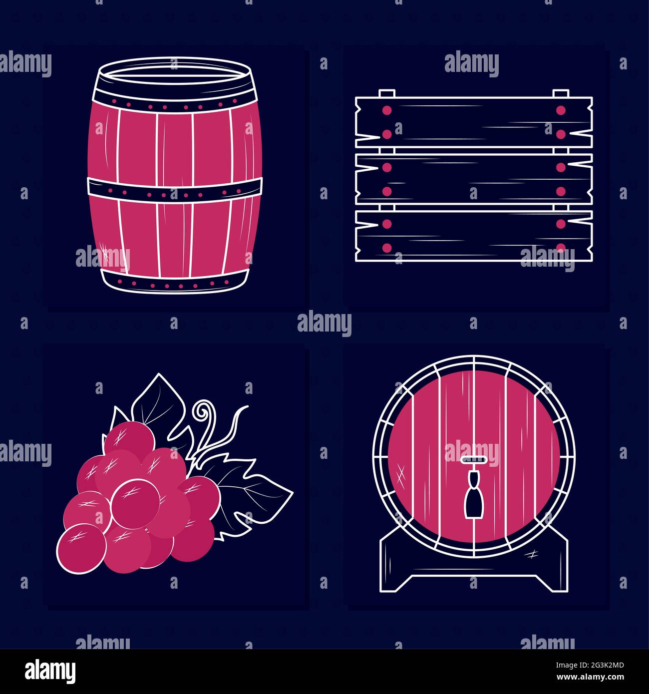 Alcoholic barrels Stock Vector Images - Alamy