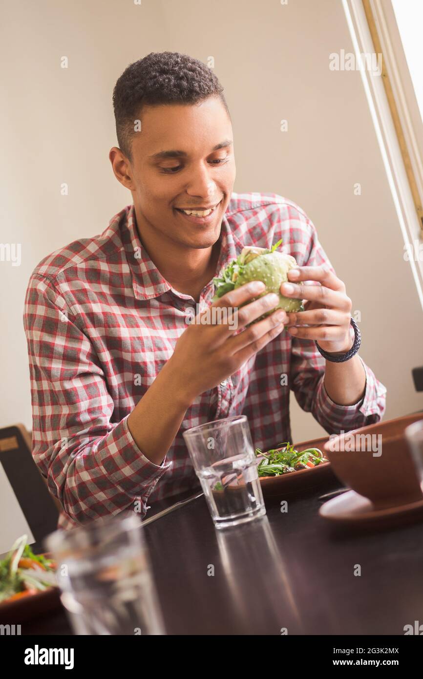 Fat man eating restaurant hi-res stock photography and images - Alamy