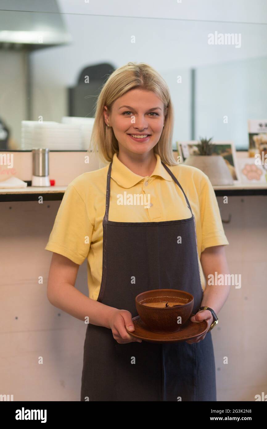 Picture of cook woman from restaurant or cafe Stock Photo - Alamy