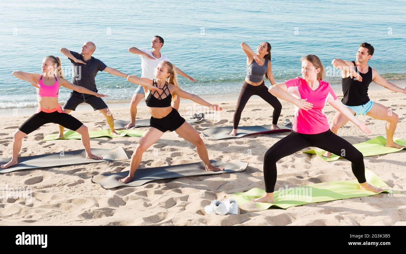 Flexible multiethnic fit people hi-res stock photography and images - Alamy