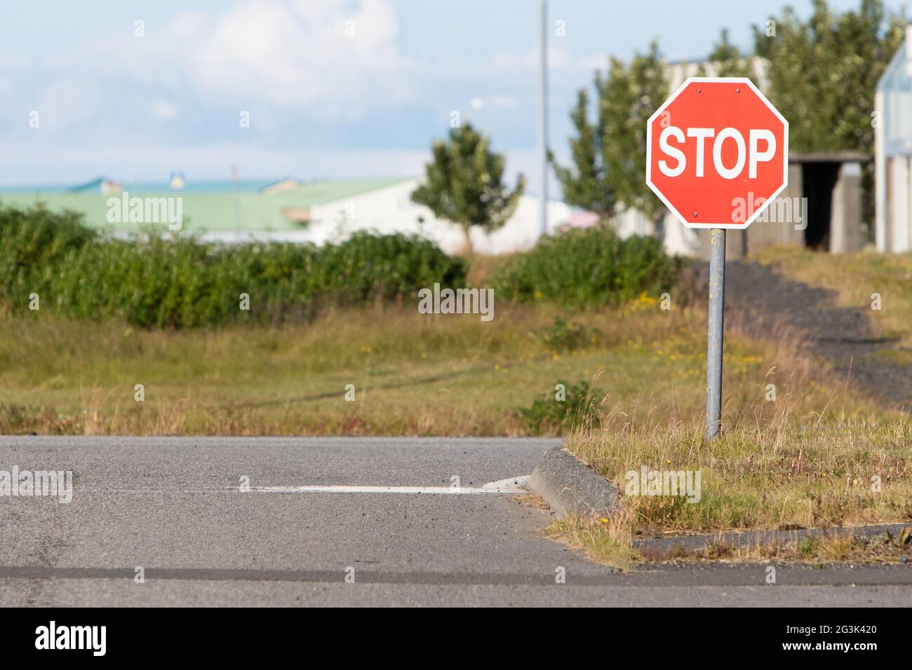 Old stop sign on an abandoned USAF air base Stock Photo - Alamy