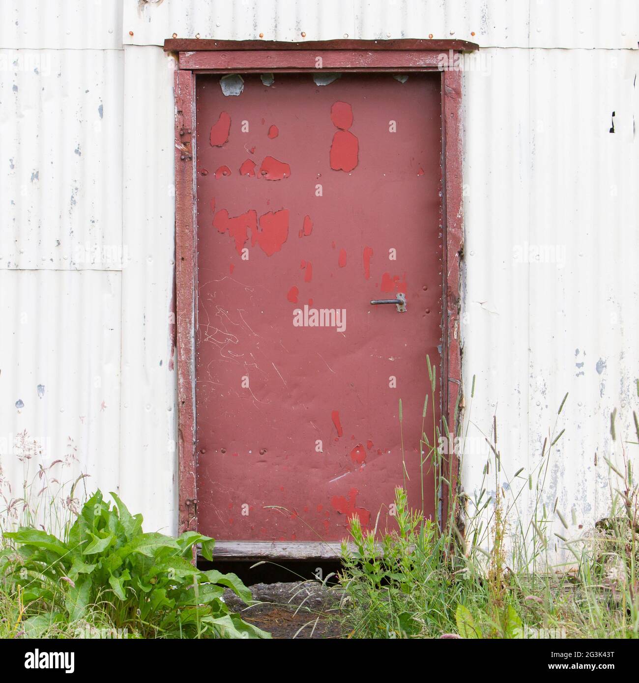 Red door isolated Stock Photo - Alamy