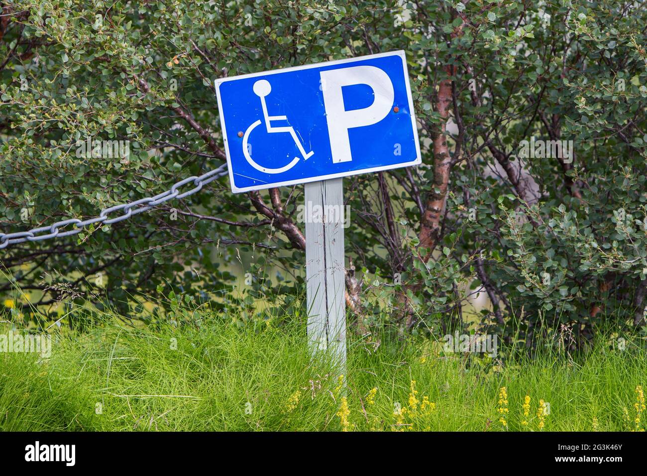 Sign for disable parking Stock Photo - Alamy
