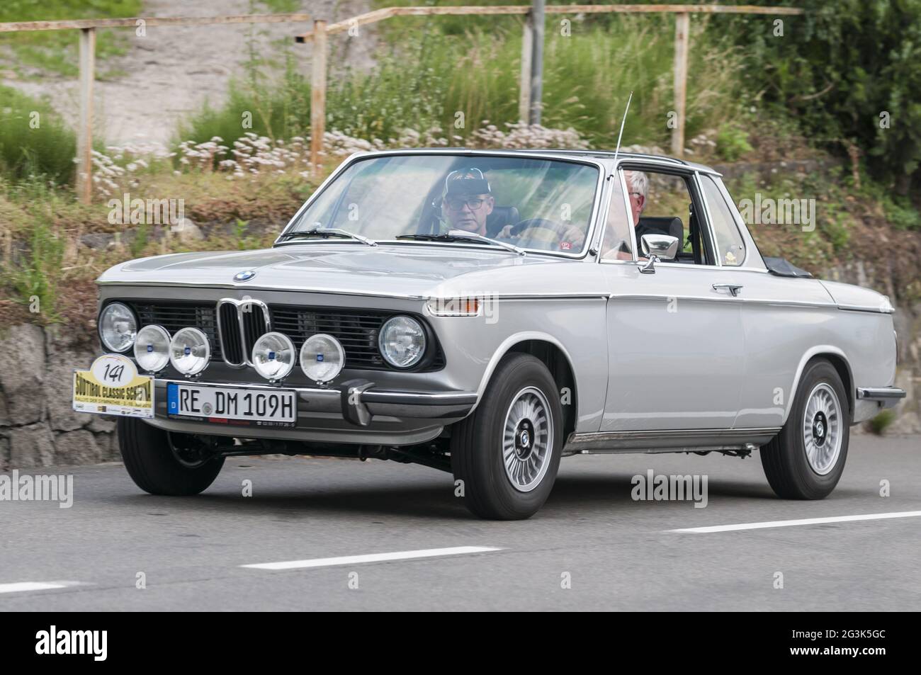 South Tyrol Rallye 2016 BMW 2002 Targa Convertible Stock Photo - Alamy