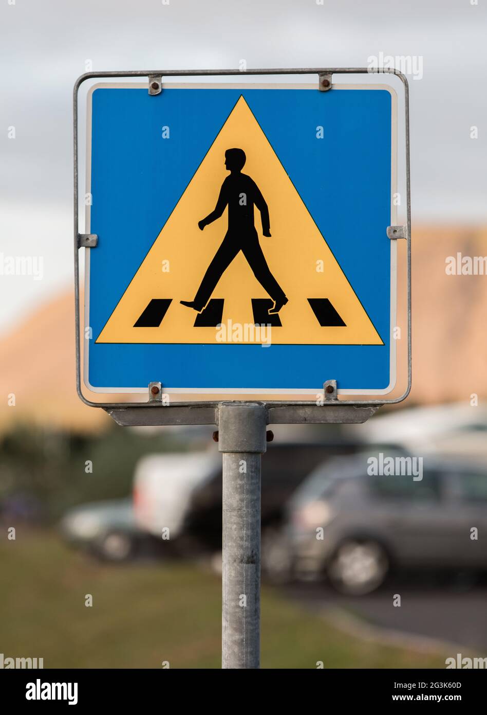 Vintage pedestrian transit traffic sign Stock Photo - Alamy