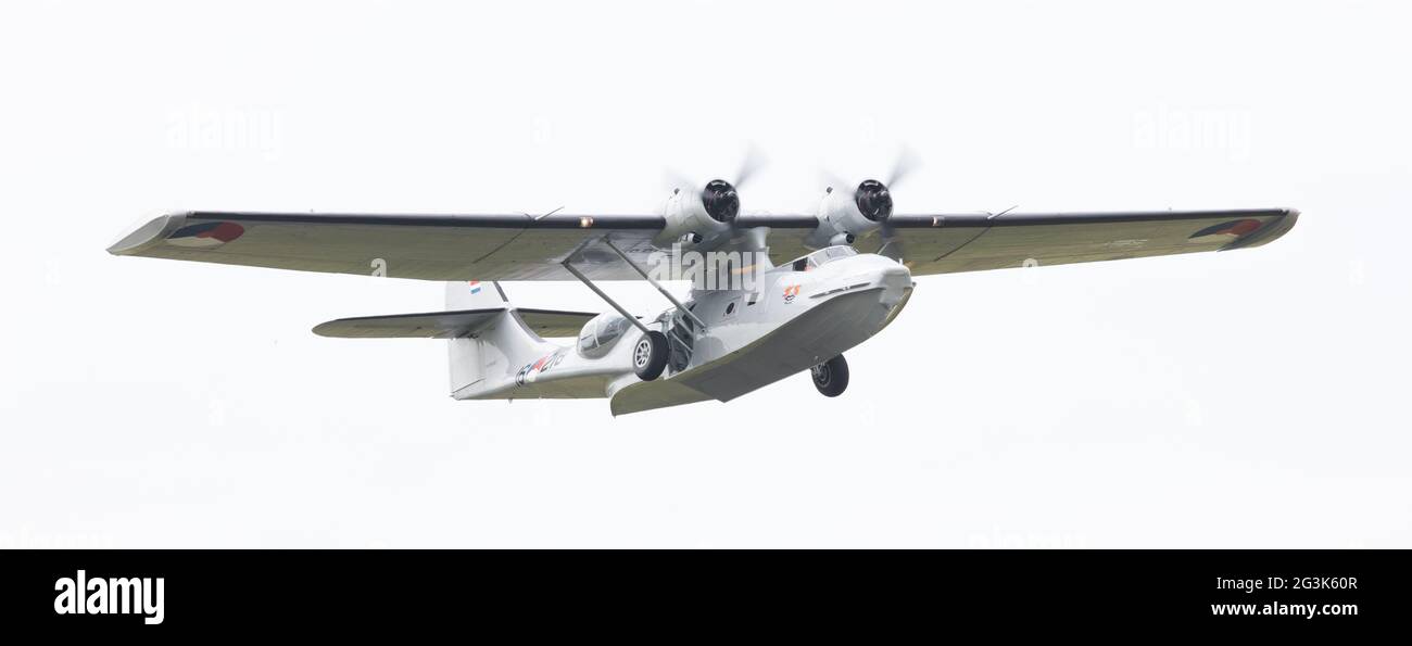 LEEUWARDEN, NETHERLANDS - JUNE 10: Consolidated PBY Catalina in Dutch ...