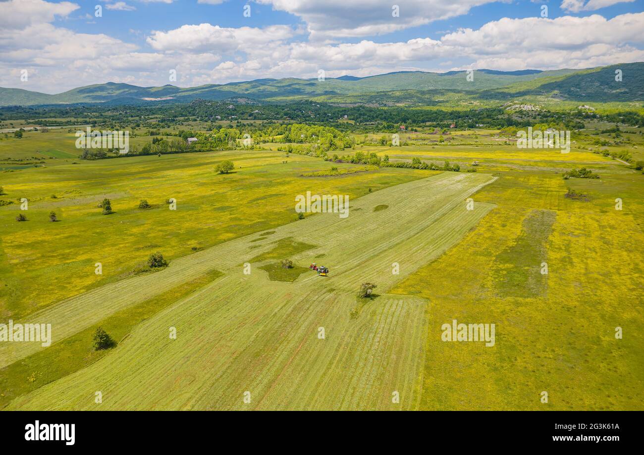Fields at Lika region plateau, Croatian landscape Stock Photo - Alamy